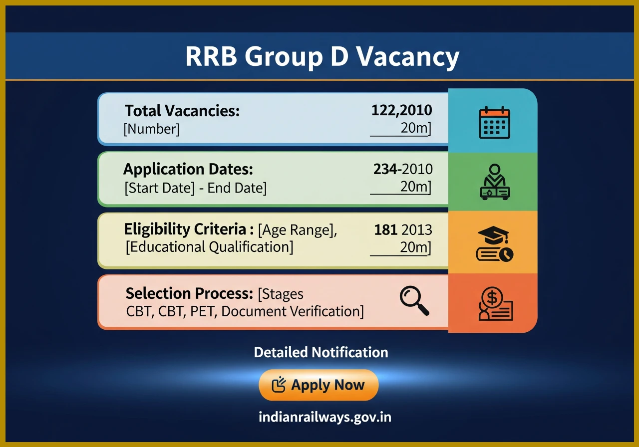 RRB Group D Recruitment 2026: 21,997 Vacancies Open for 10th Pass ...