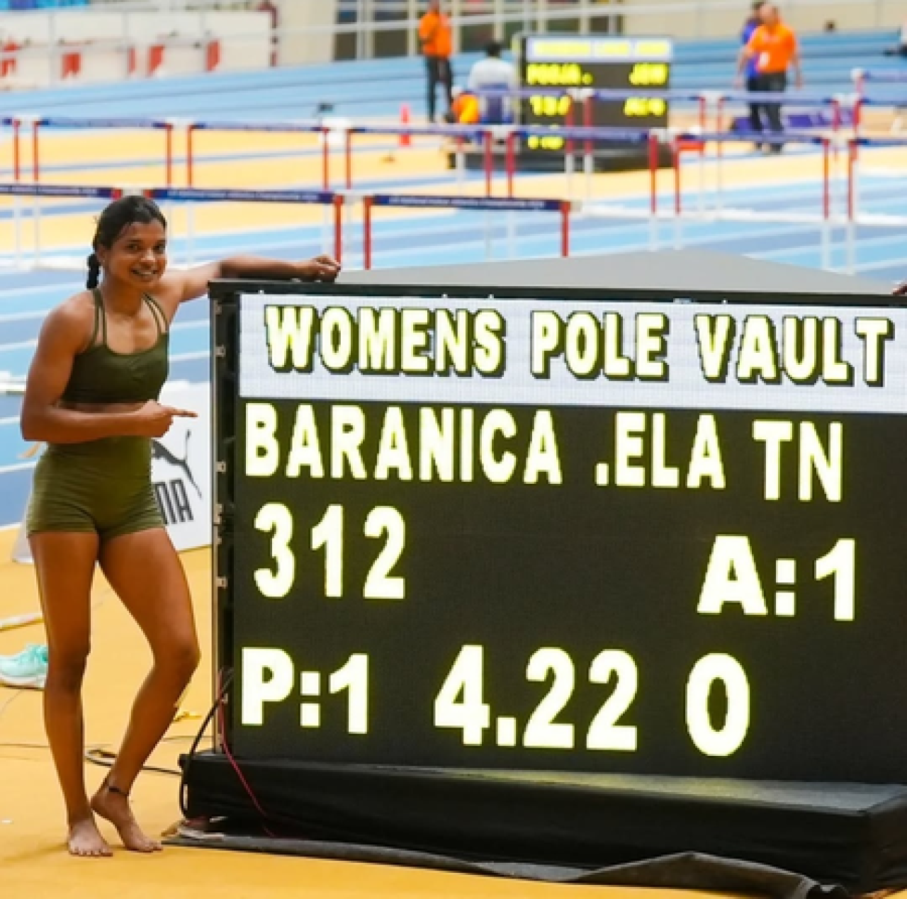 Baranika Elangovan Sets National Record in Pole Vault at Indoor ...