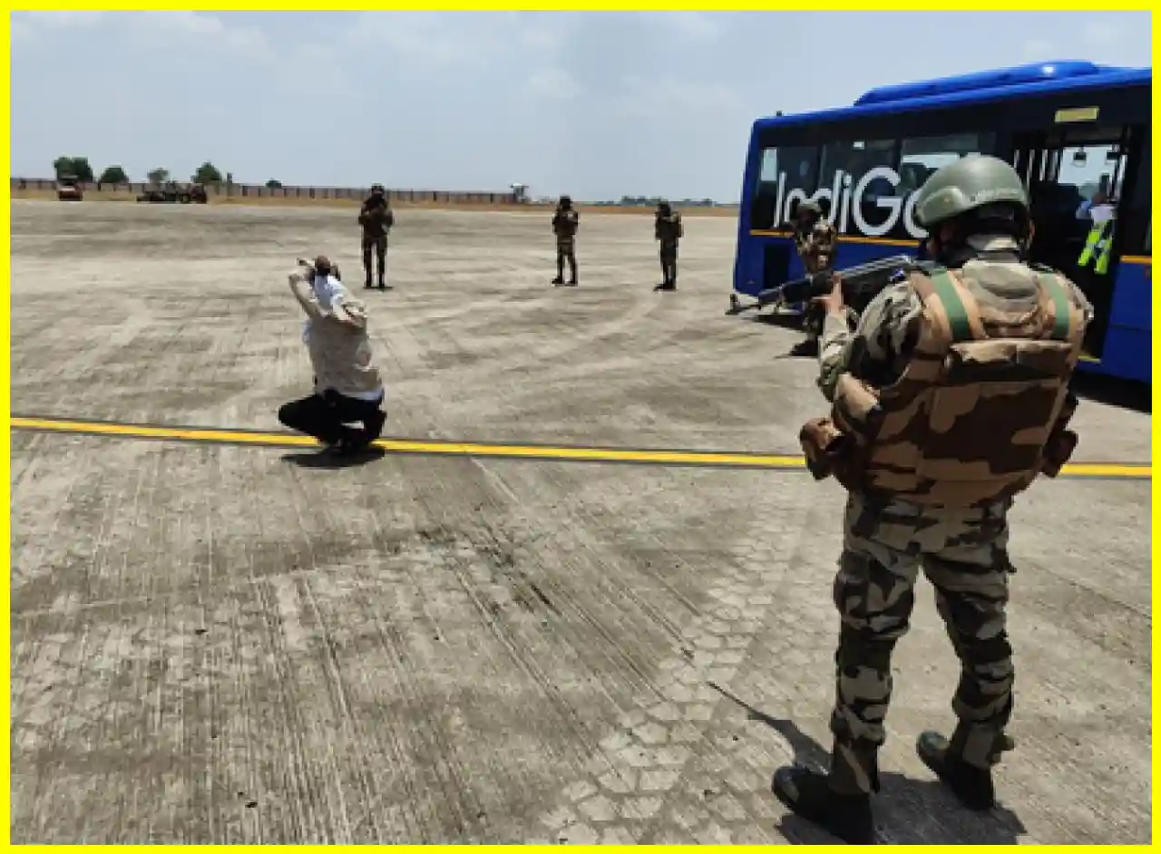 CISF Conducts Anti-Hijacking Mock Drill at Indore Airport