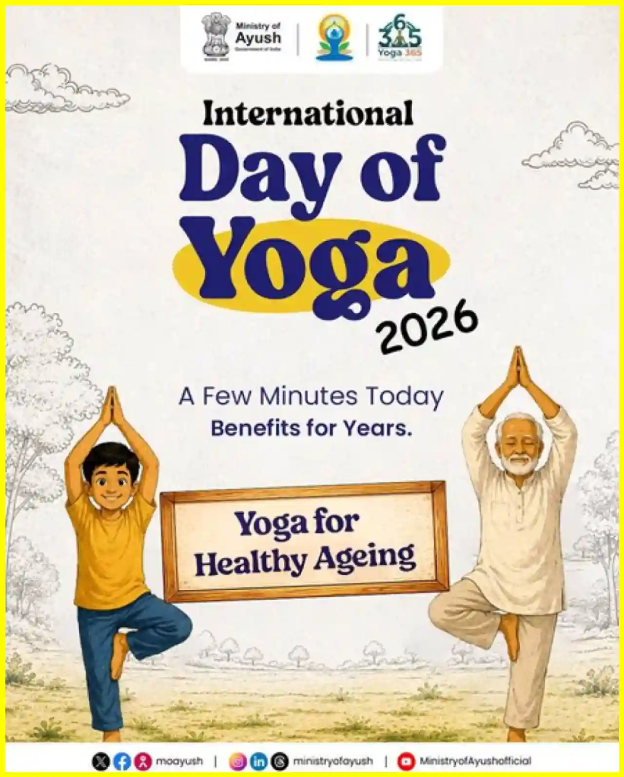 International Yoga Day 2026 Theme Announced: Yoga for Healthy Aging
